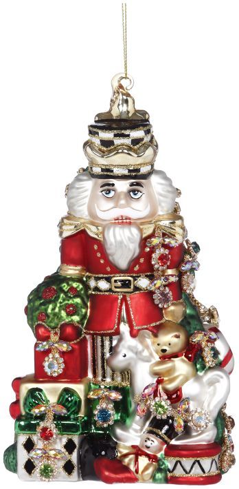 Mark Roberts Nutcrackers - 20cm/8" Jewelled Red/Green Nutcracker HO