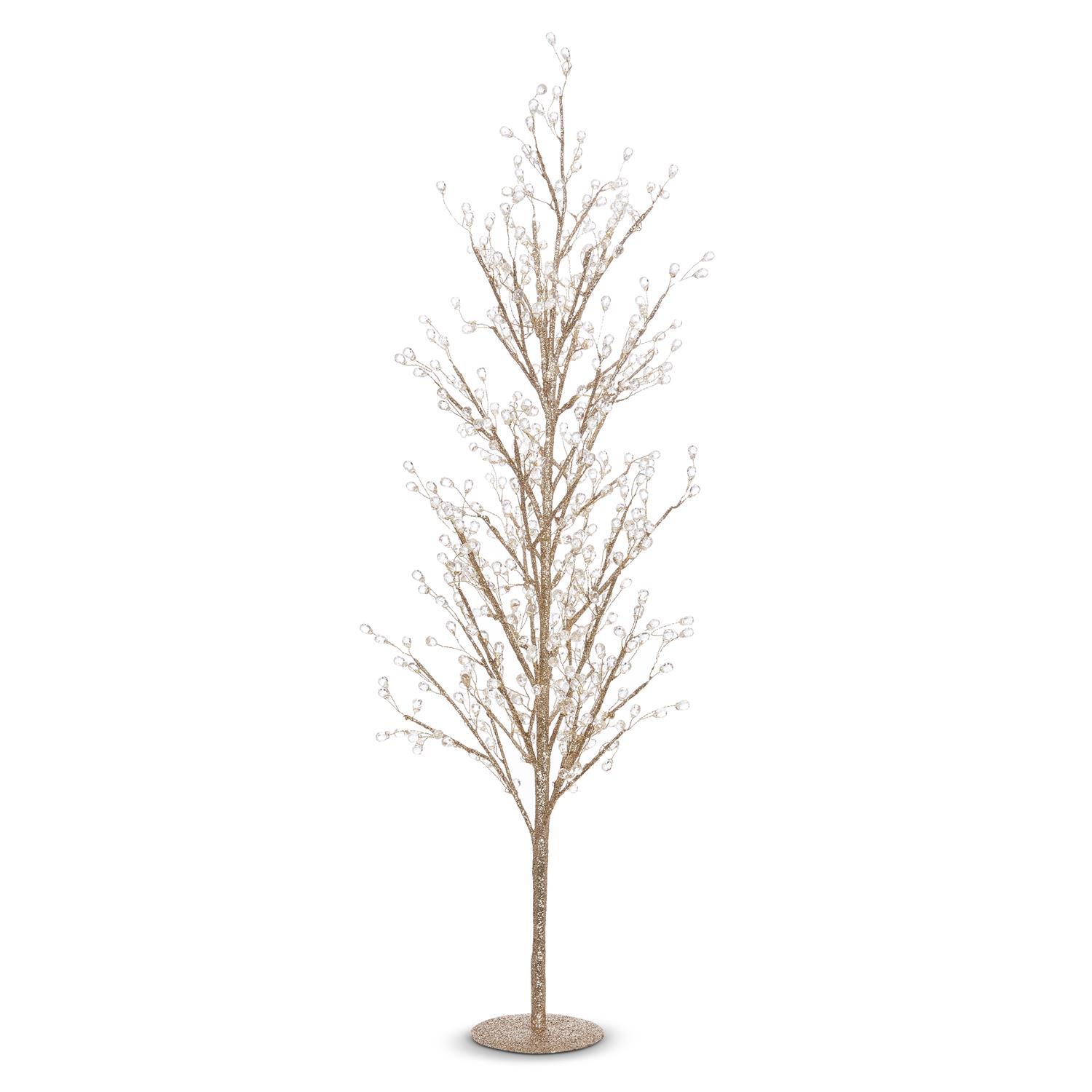 RAZ Champagne Wishes - 84cm/33" Glittered Tree With Jewels - RAZ Imports