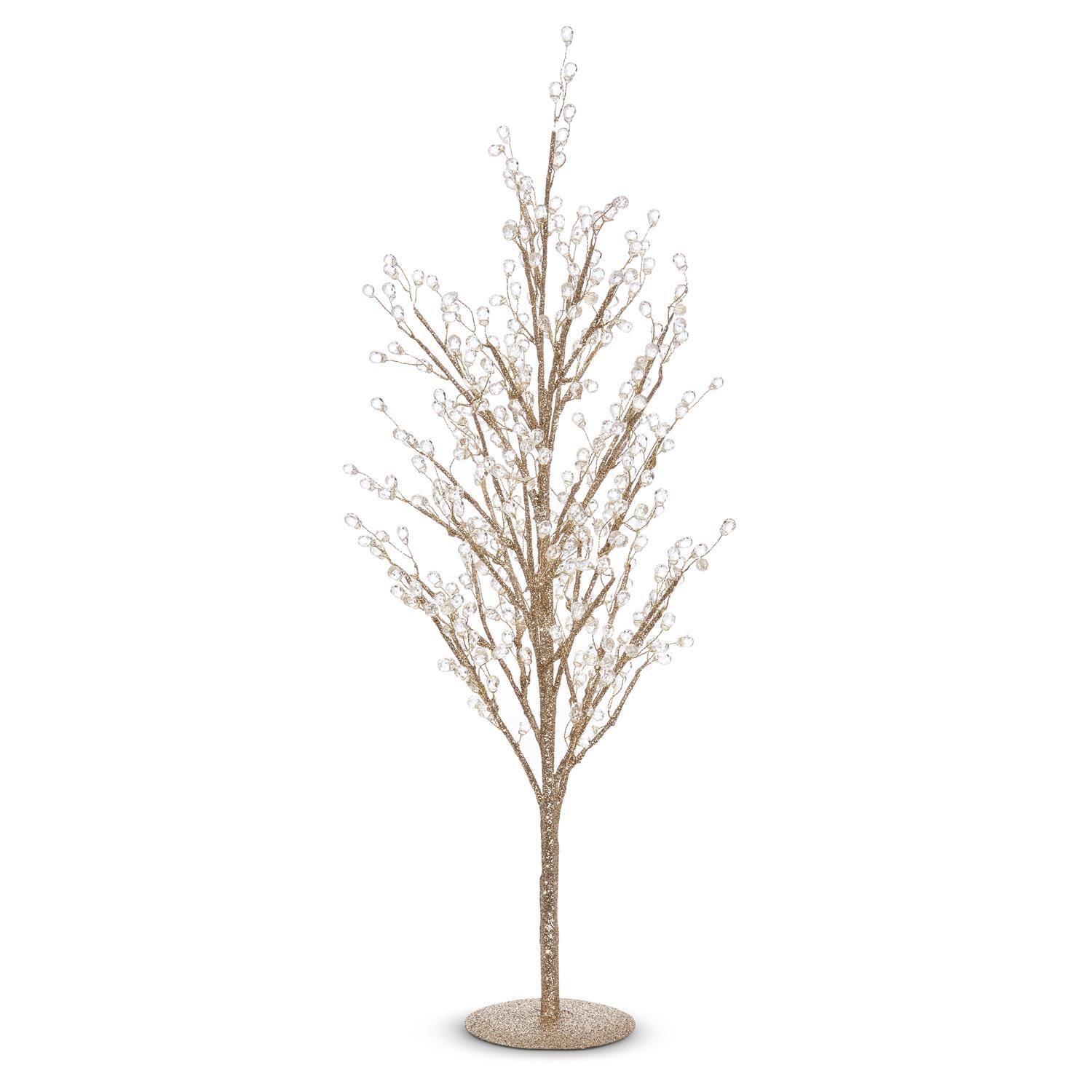 RAZ Holiday Tidings - 66cm/26" Glittered Tree with Jewels - RAZ Imports