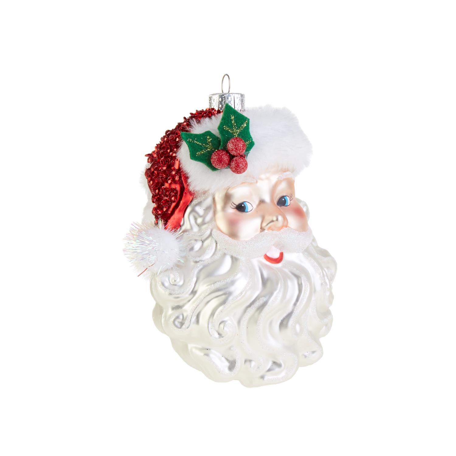 RAZ Sleigh Bells - 12.5cm/5" Santa Face HO - RAZ Imports
