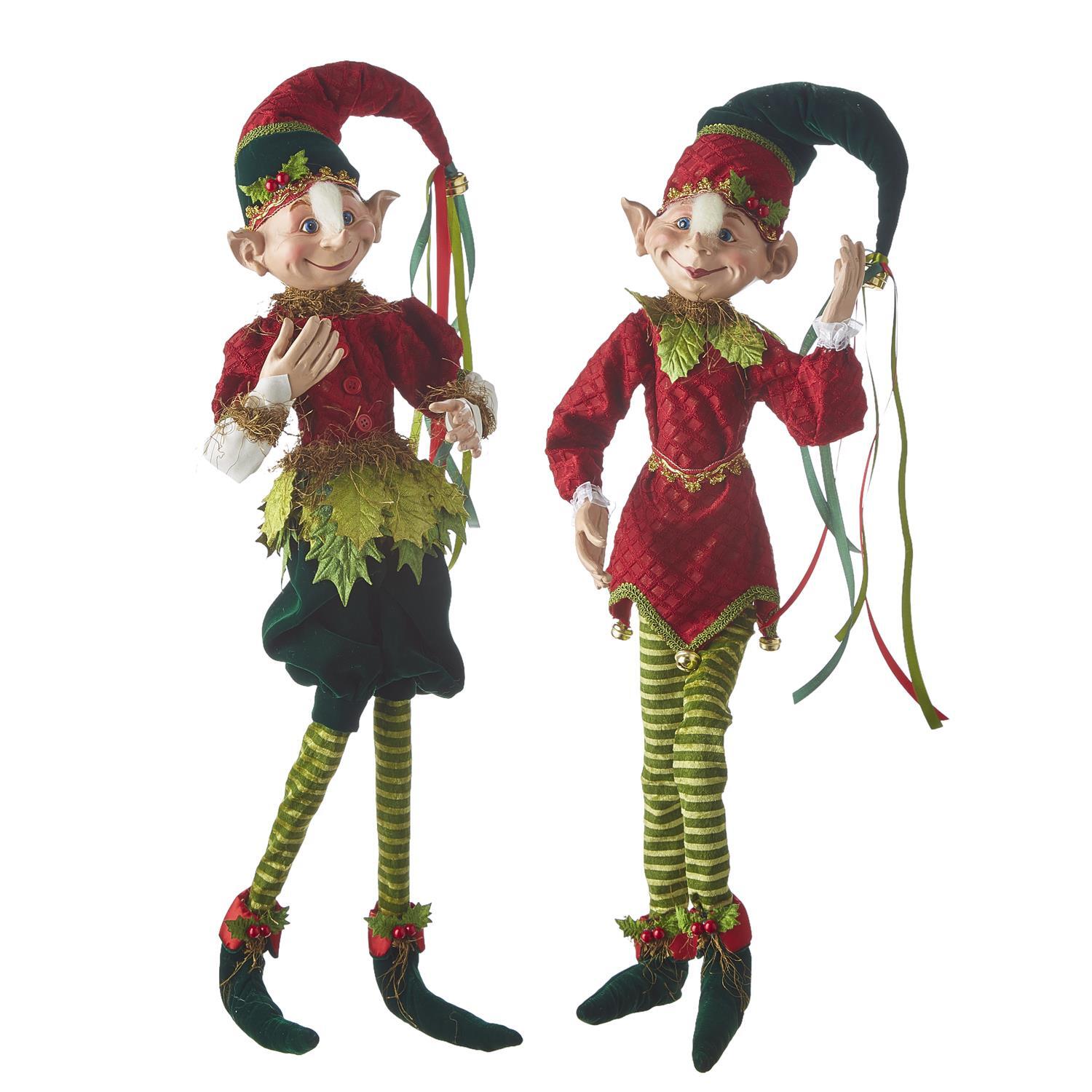 RAZ Holly & Pine - 76cm/30" Posable Elf (2AT) - RAZ Imports