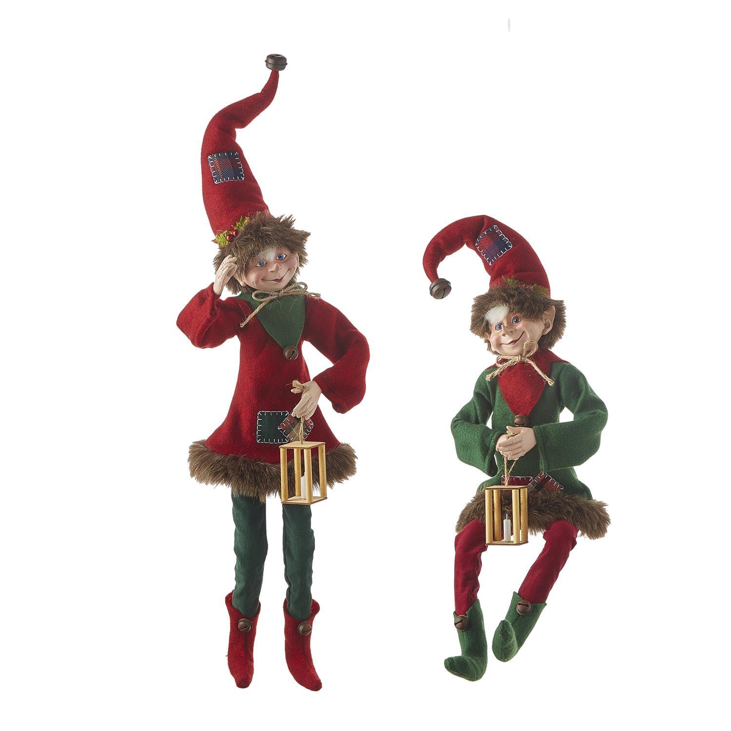 RAZ Christmas Traditions - 61cm/24" Patchwork Posable Elf (2AT) - RAZ ...