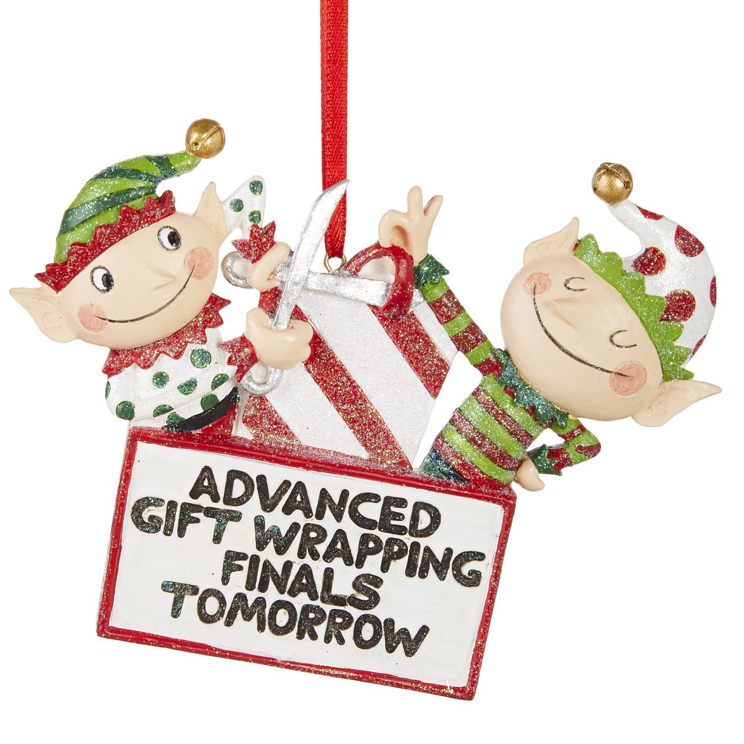 RAZ Dashing Through The Snow - 12cm/4.75" Advanced Wrapping Elves HO ...