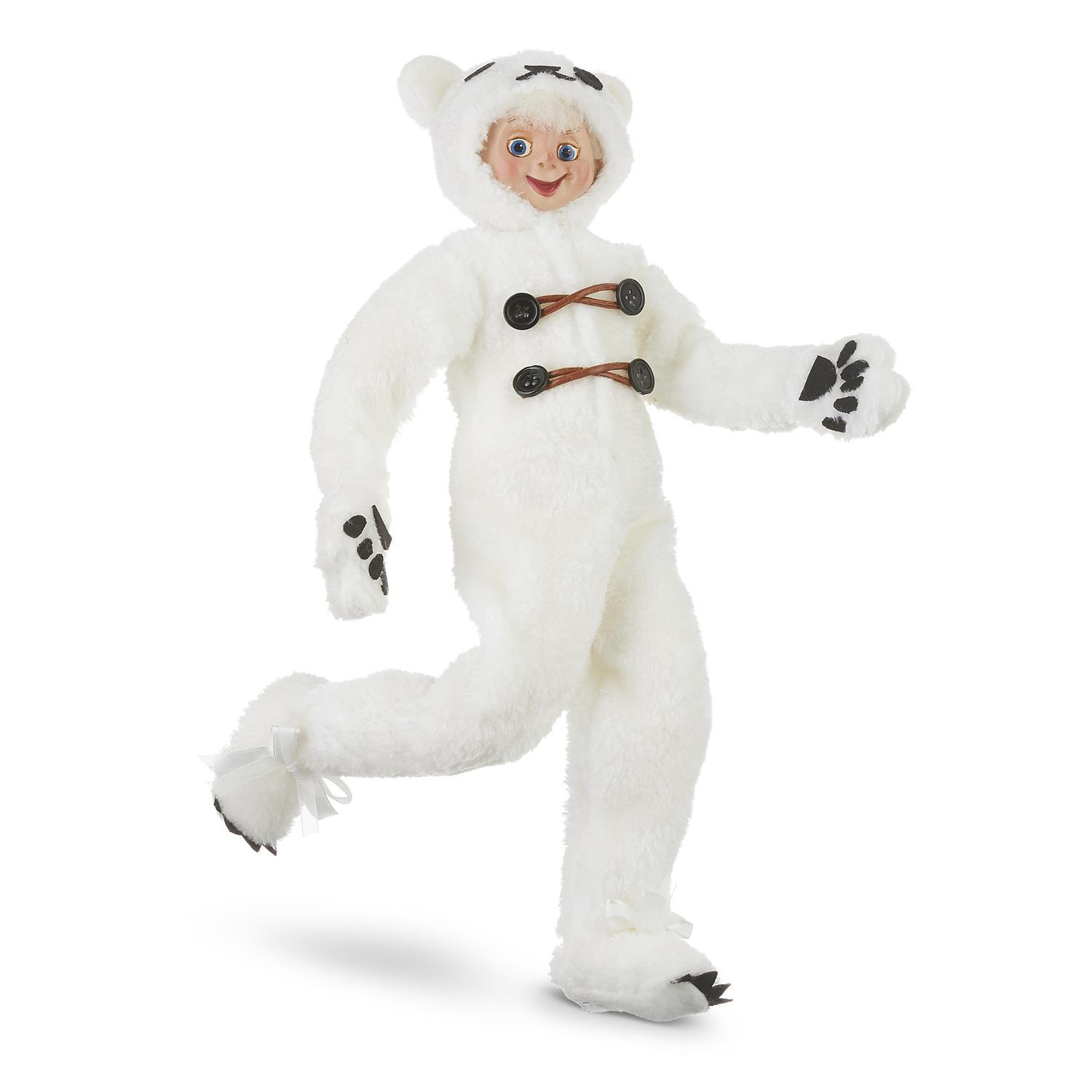 RAZ Seasons Frost - 40.5cm/16" Polar Bear Posable Elf - RAZ Imports