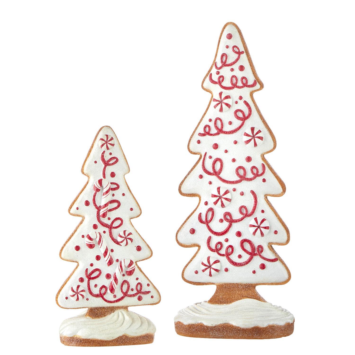 RAZ Sugar & Spice - 51.5cm/20.25" Peppermint Gingerbread Tree (S/2 ...
