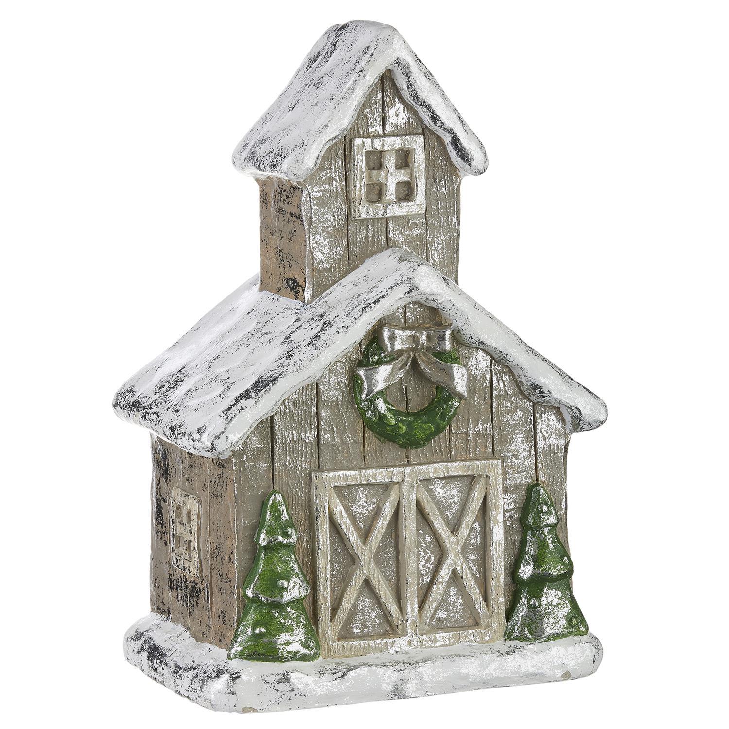 RAZ Seasons Frost - 29cm/11.5" Barn - RAZ Imports
