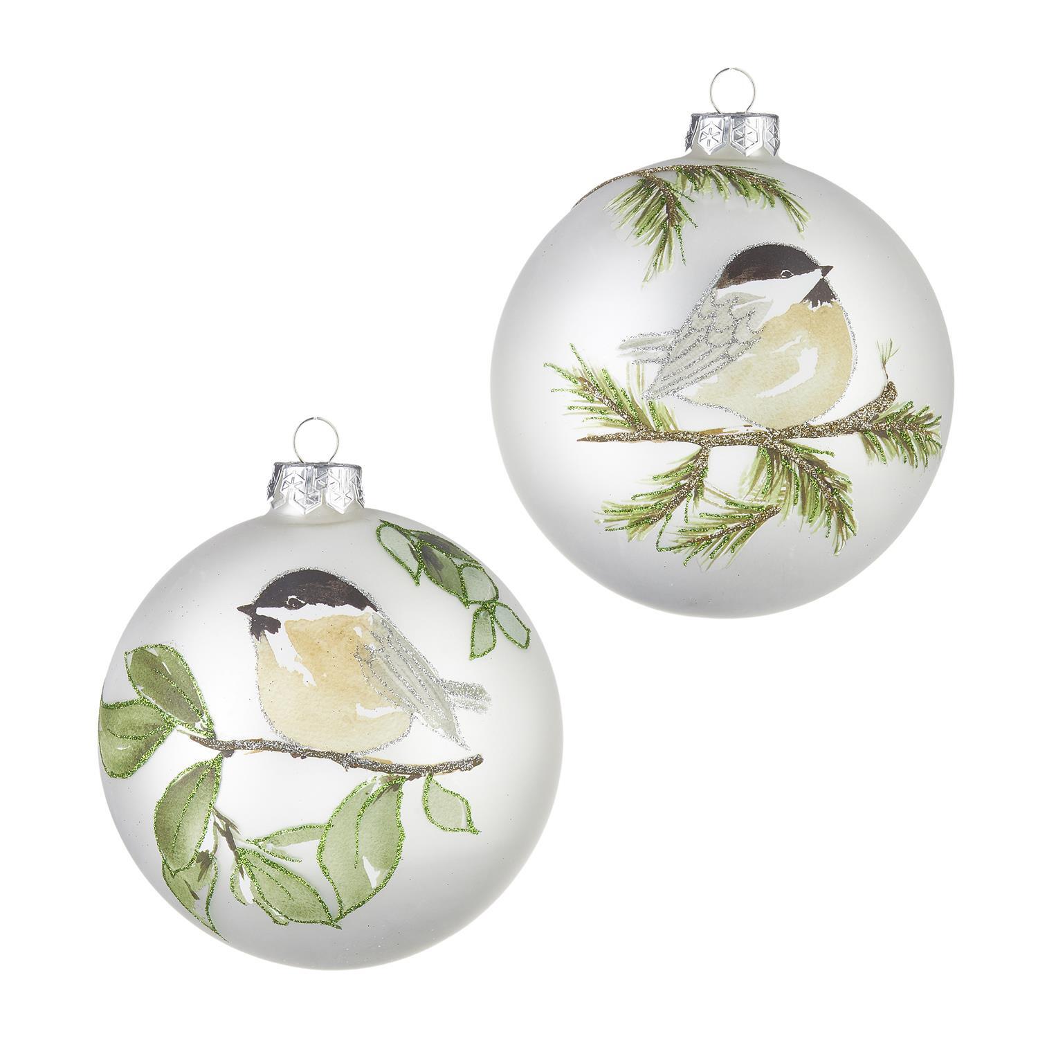 RAZ Christmas In The Garden - 11.5cm/4.5" Winter Chickadee Ball HO (2AT ...