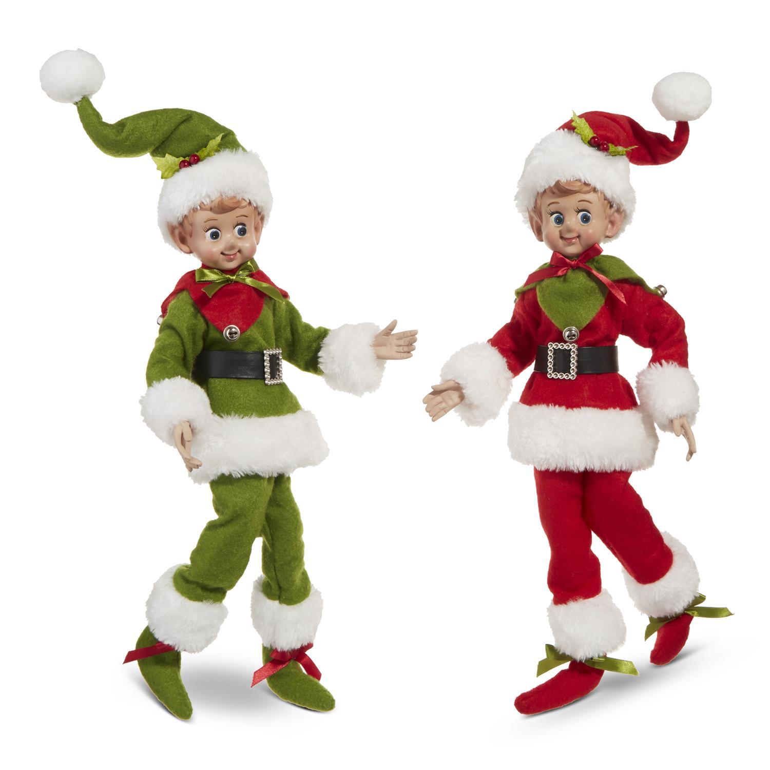 RAZ Treasured Moments - 40cm/16" Posable Elf (2AT) - RAZ Imports