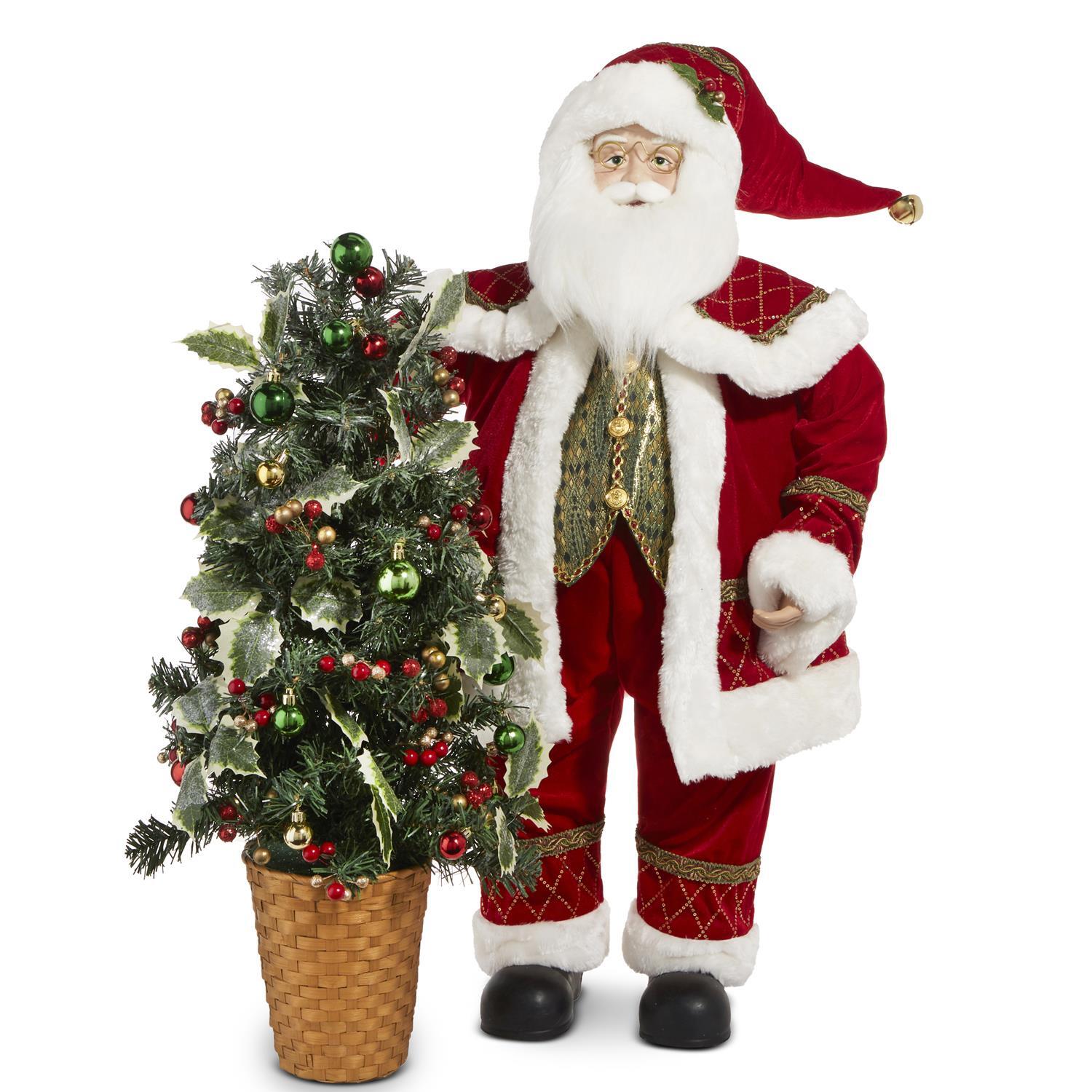 RAZ The Christmas Shop - 91cm/36" Santa with Tree - RAZ Imports