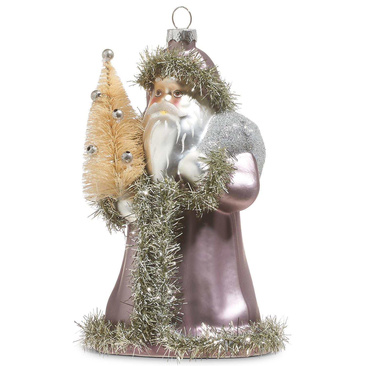 RAZ Holiday Rendezvous - 18cm/7" Amethyst Santa HO - RAZ Imports