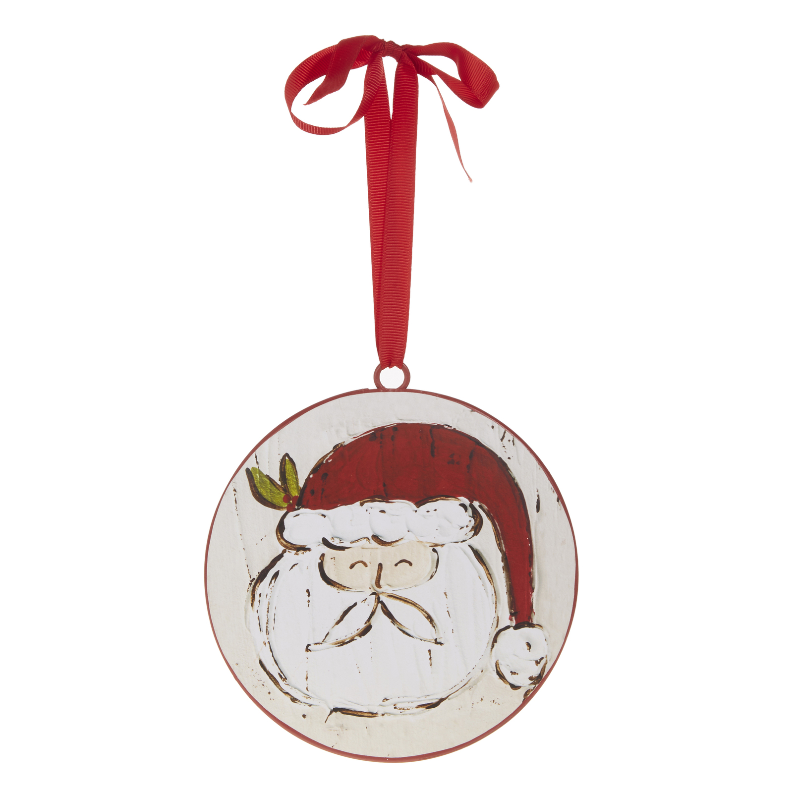 RAZ Holly & Pine - 15cm/6" Santa Face Disc HO - RAZ Imports