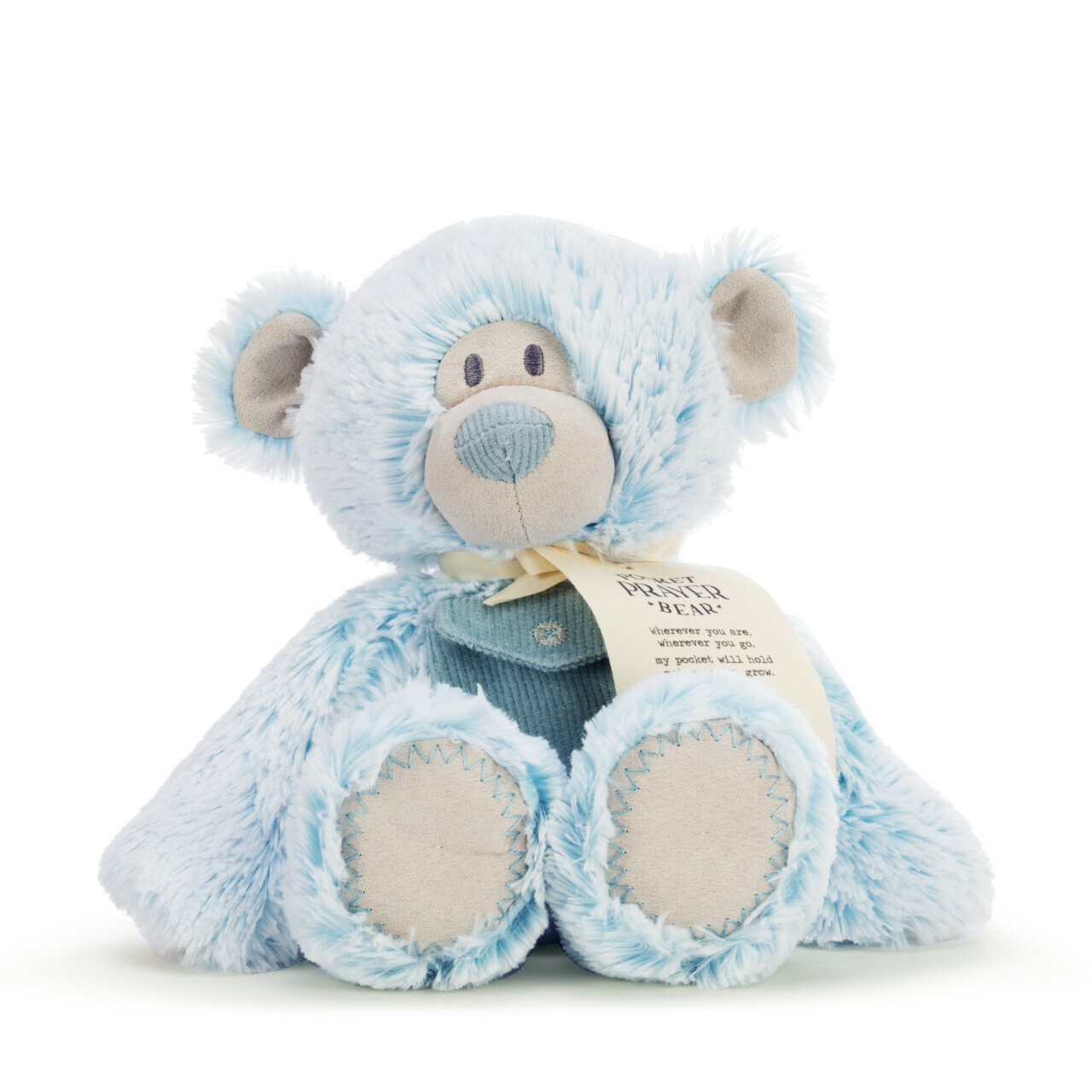 DEMDACO Baby - 28cm/11" Blue Pocket Prayer Bear