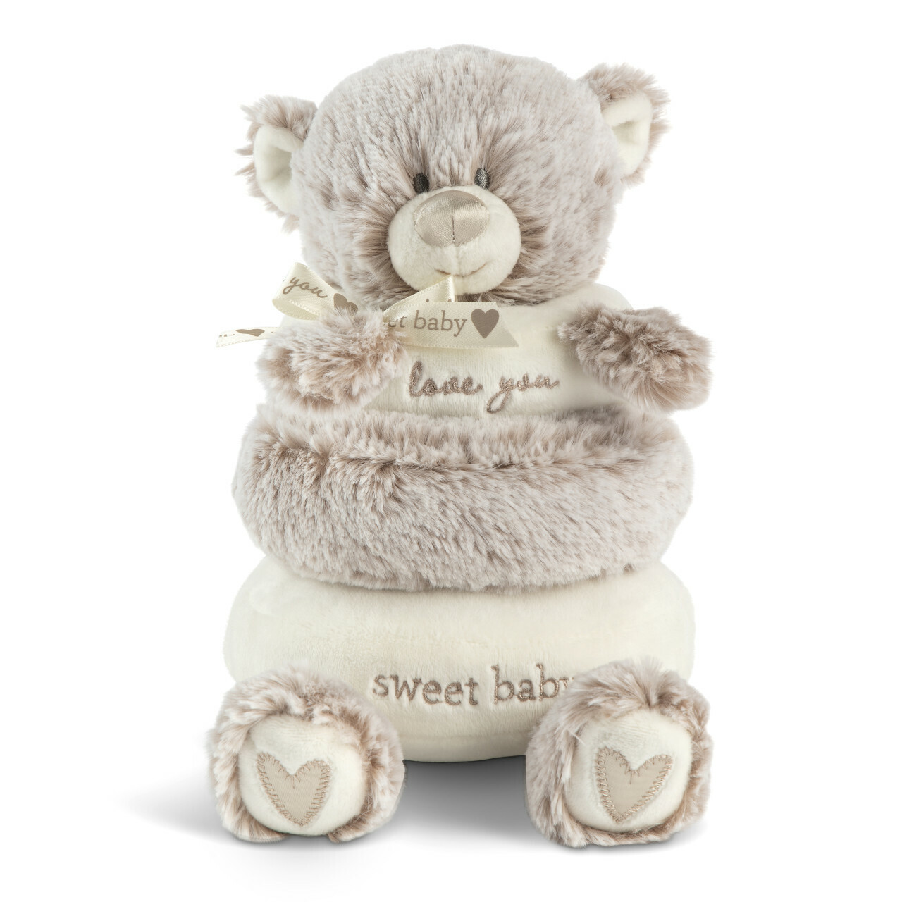 DEMDACO Baby - 23cm/9" Neutral Stackable Plush Teddy