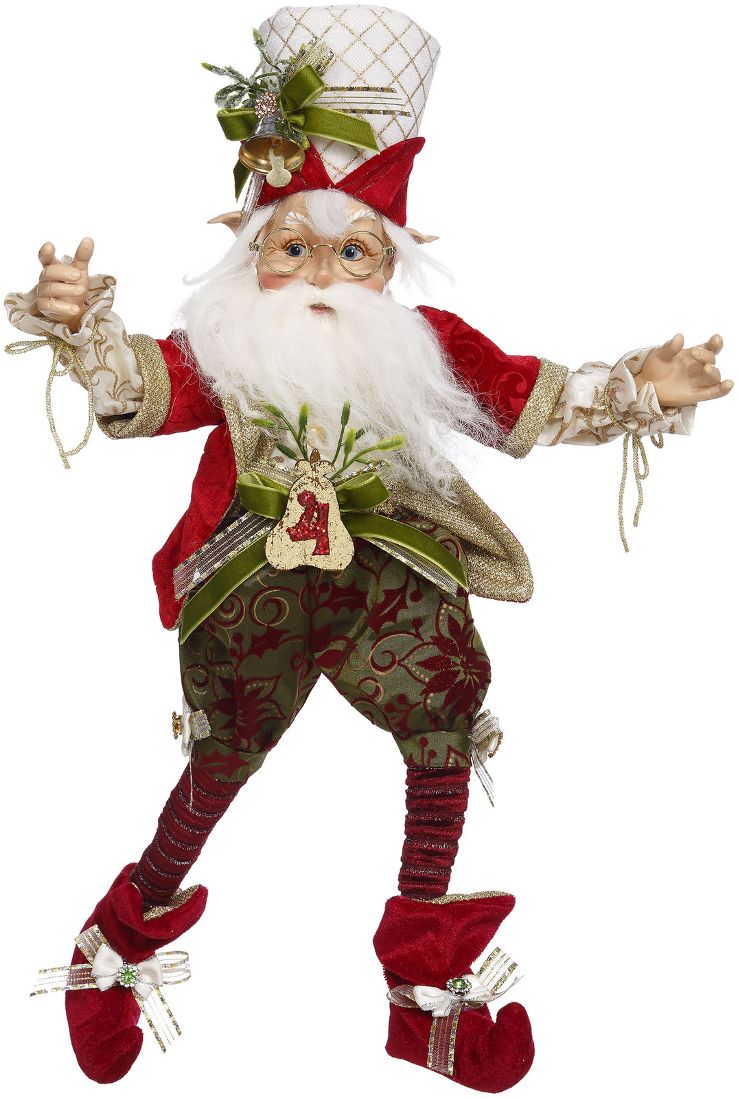 Mark Roberts - 49cm/19.25" 4 Calling Birds Elf (Medium)