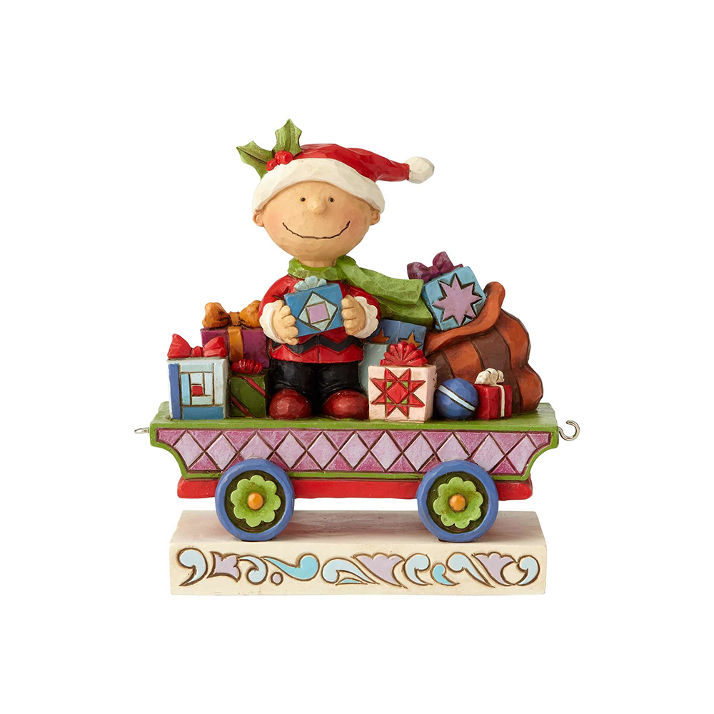Peanuts by Jim Shore - 12cm/4.7" Charlie Brown Christmas Train ...