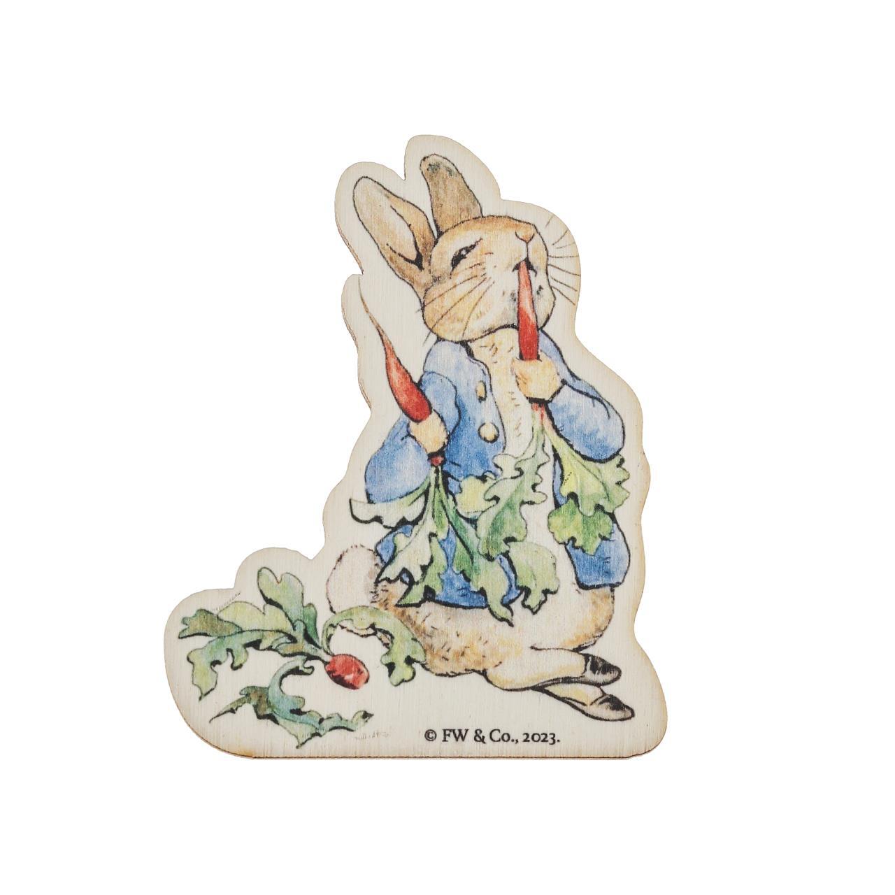 Beatrix Potter - 7.5cm Peter Rabbit With Radishes Magnet