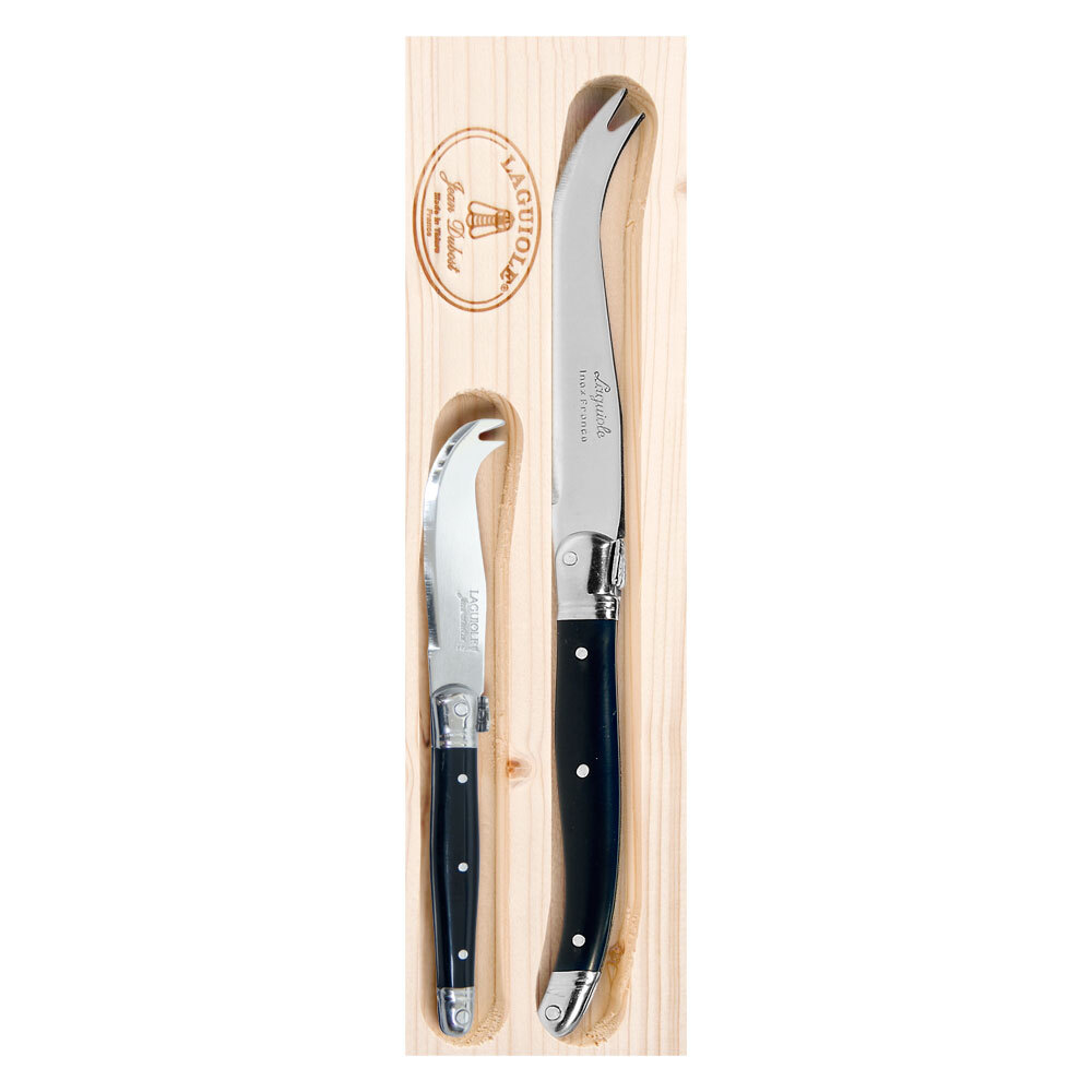 Jean Dubost Deluxe Black - 2pc Cheese Knife Set 1.2mm