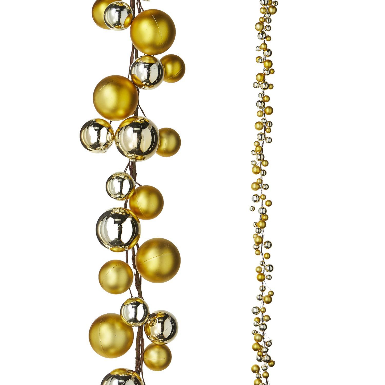 RAZ Ball Garlands - 1.8m/6' Gold Ball Garland - RAZ Imports