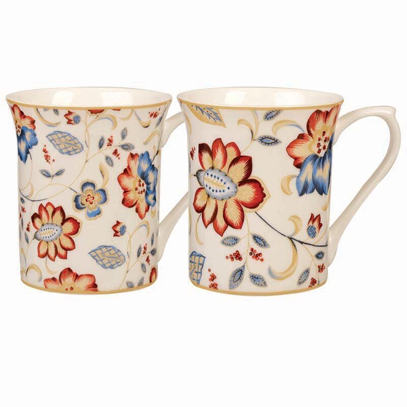 Queens - 2AT Jacobean 200ml/7oz Royale Mugs (S/6)