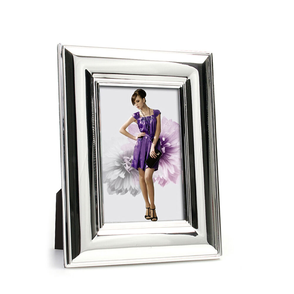 Whitehill Frames - Silver Plated Wide Plain Photo Frame 13cm x 18cm ...