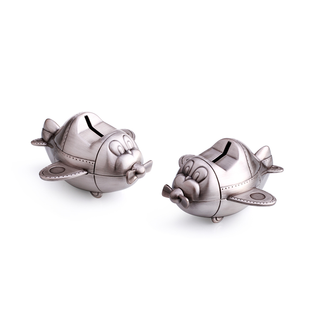 Whitehill Baby - Pewter Effect Plane Money Box - Whitehill Silver