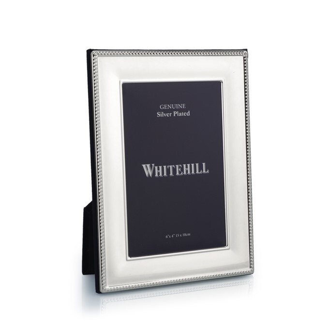 Whitehill Frames - Silver Plated Beaded Photo Frame 10cm x 15cm ...