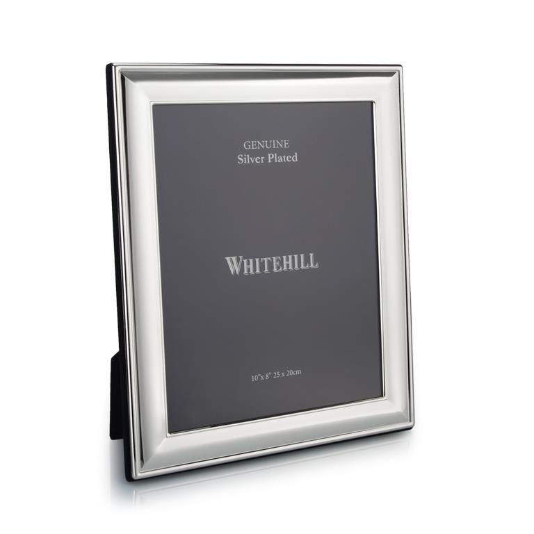 Whitehill Frames - Silver Plated Plain Photo Frame 20cm x 25cm ...