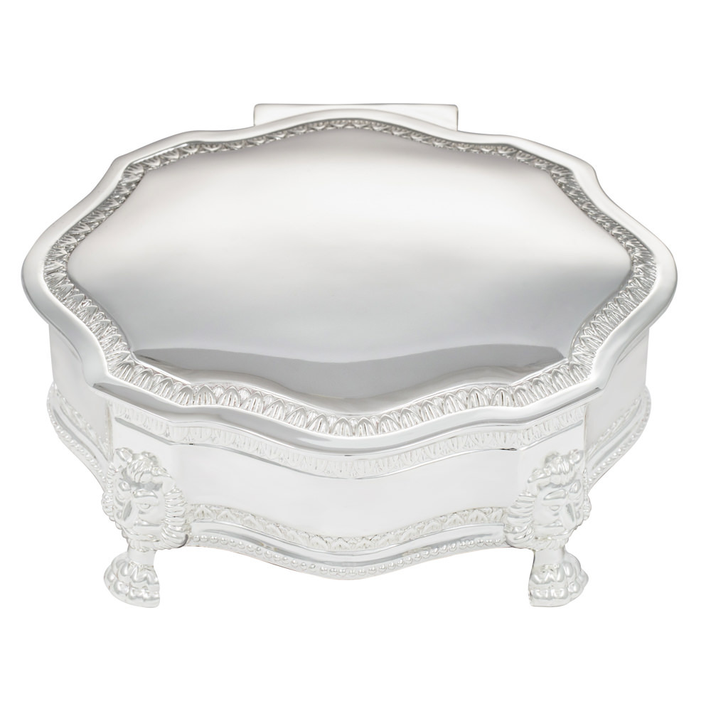 Whitehill Giftware - Silver Plated Louis Jewellery Box - Whitehill Silver