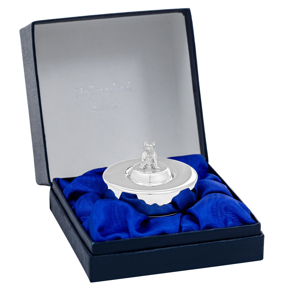 Whitehill Baby - Sterling Silver "Bear" Round Box