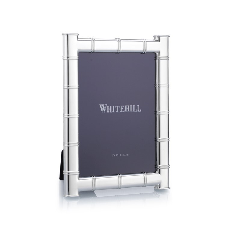 Whitehill Giftware - Silver Plated "Modern Bamboo" Frame, 13cm x 18cm ...